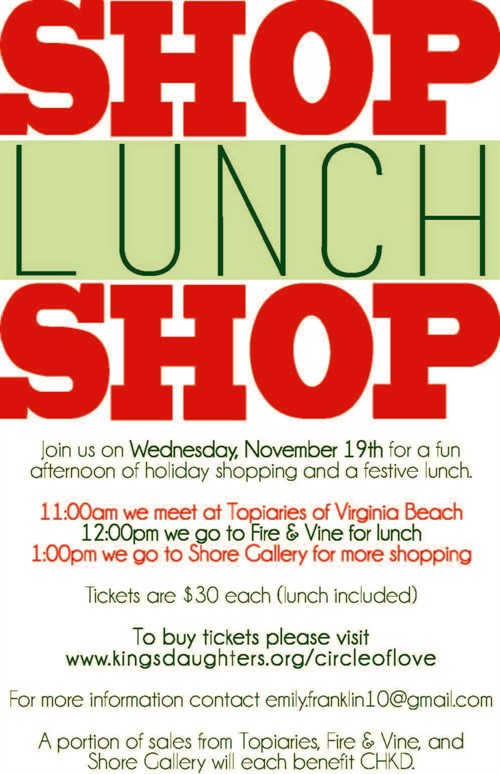 Lunch & Shopping | The King's Daughters