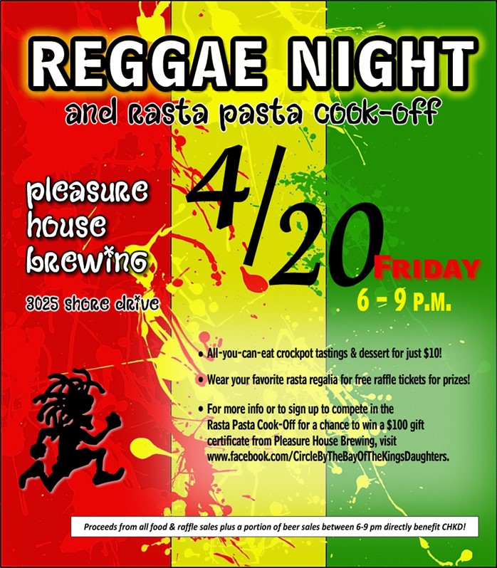 Reggae Night & Rasta Pasta Cook-Off| April 20, 2018 6-9pm | The King's ...